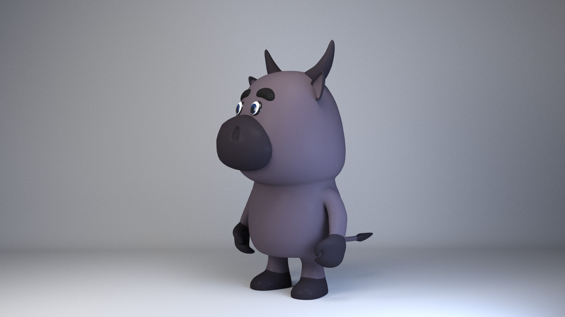 Cartoonish Humanoid Buffalo Character - Ready For Rigging Rendering 3D ...