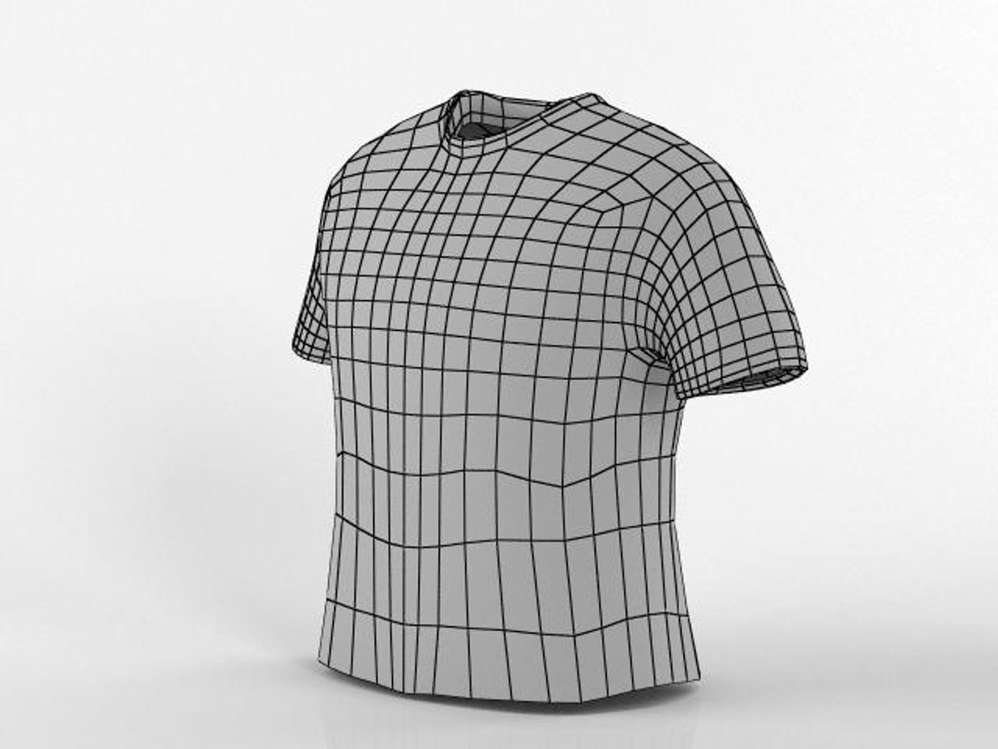 3d model t-shirt base male