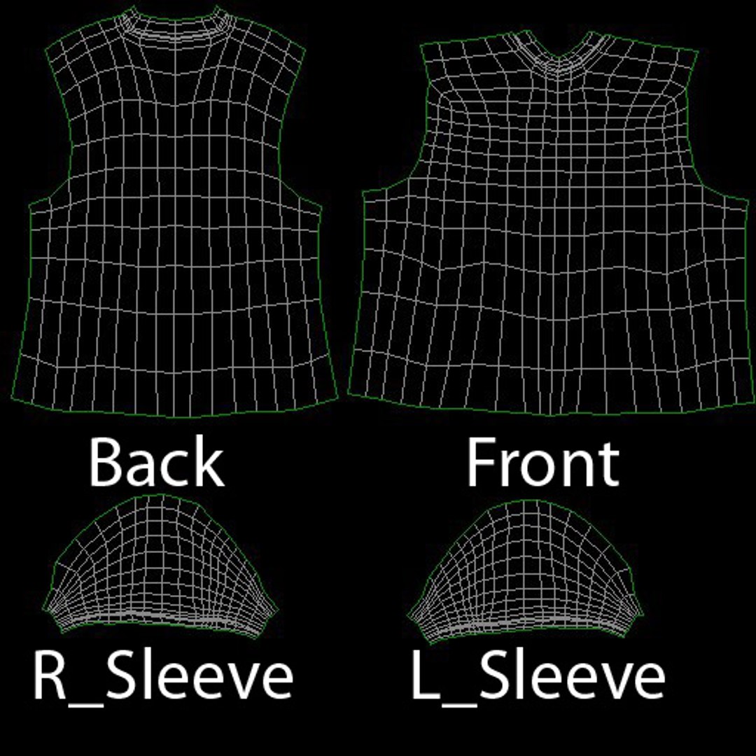 3d model t-shirt base male