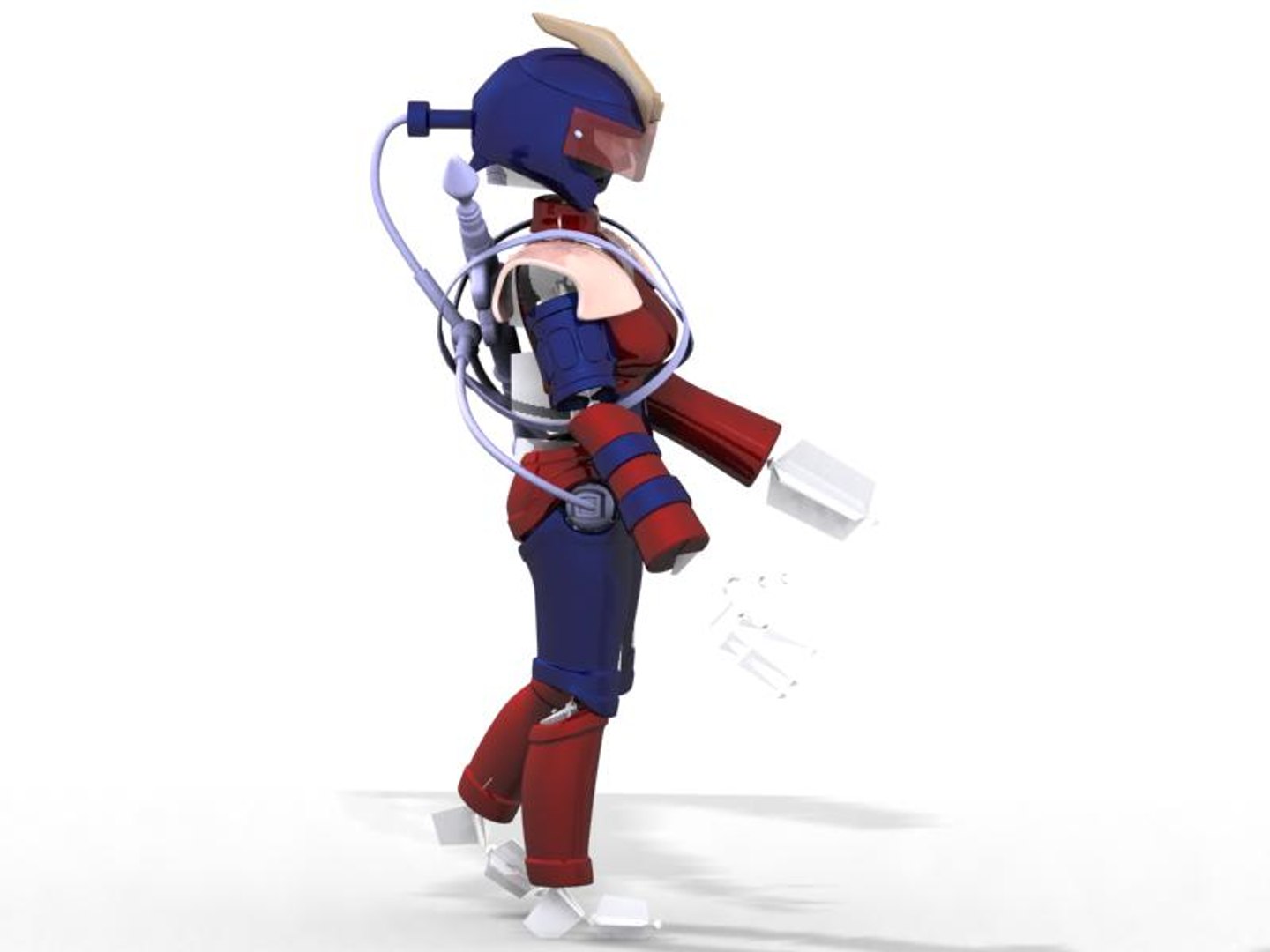Armor Shield Robot 3d Model