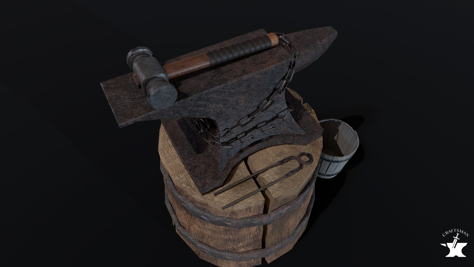 3D Model Anvil Forge Pack - TurboSquid 2040616
