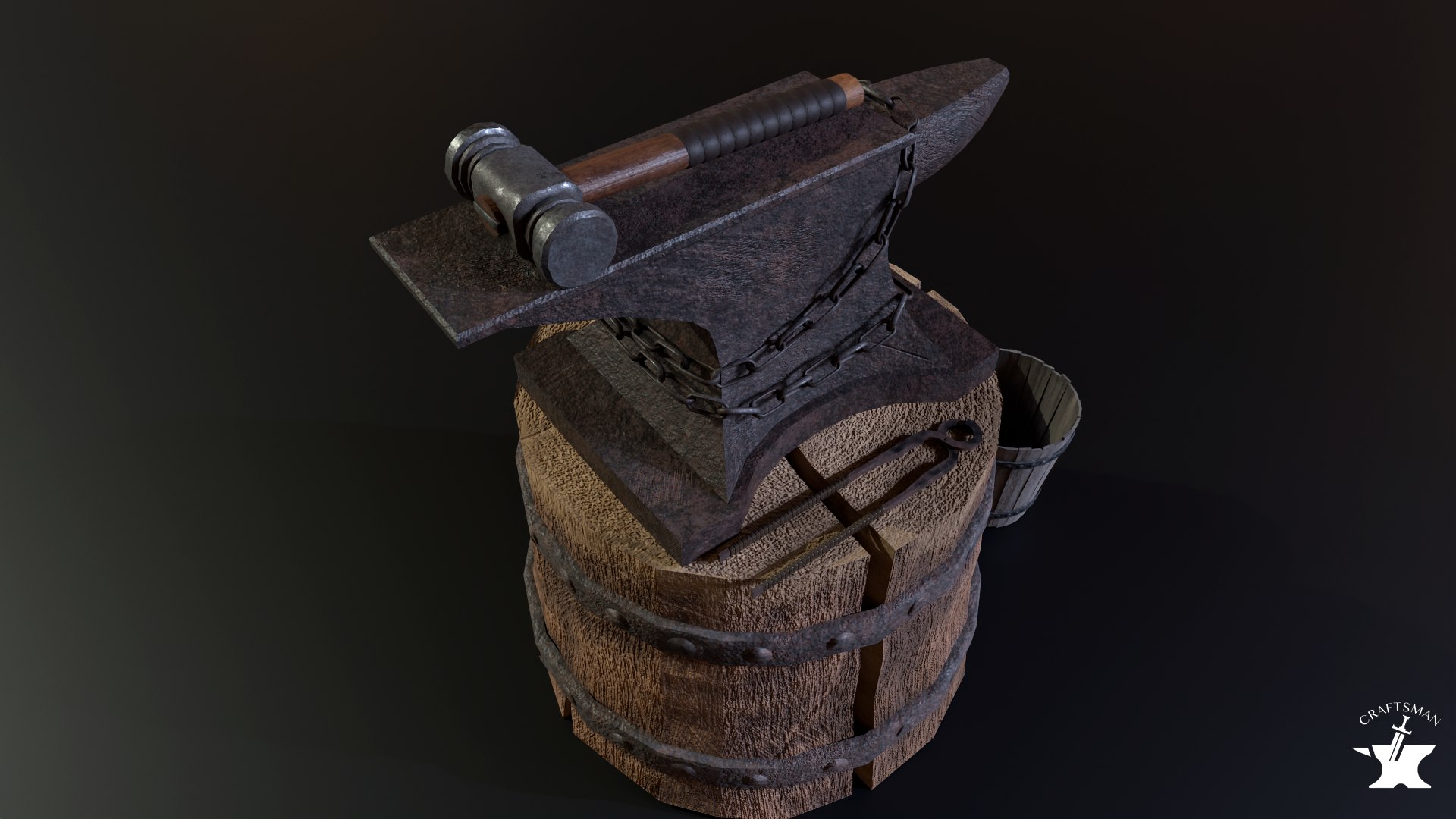3D Model Anvil Forge Pack - TurboSquid 2040616