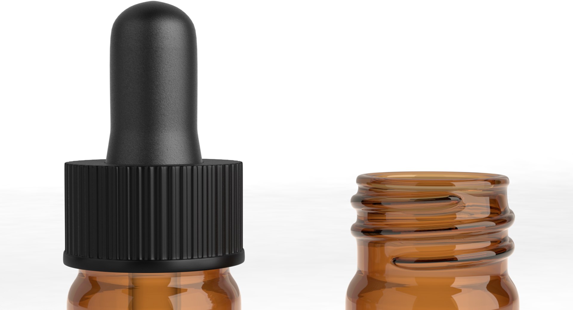 glass vials droppers 3d model
