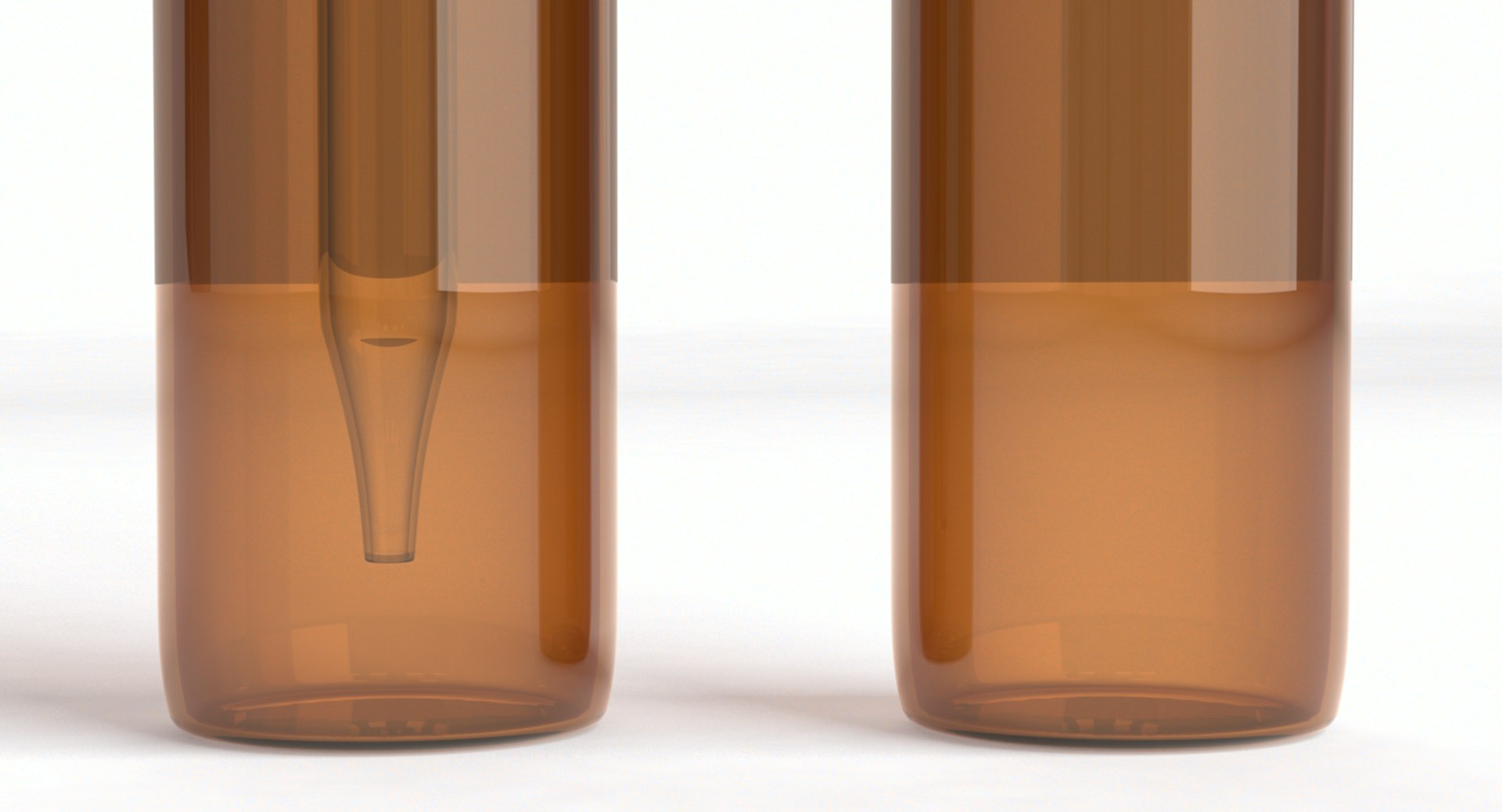 glass vials droppers 3d model