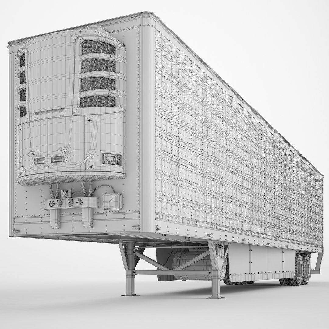 3D model Semi Truck Trailer 01 - TurboSquid 2096195