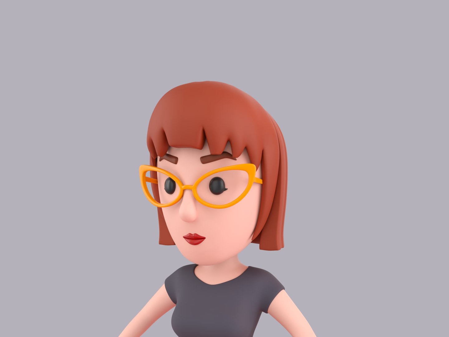 Cartoon Female Character Rigged 114 Model - TurboSquid 2383493
