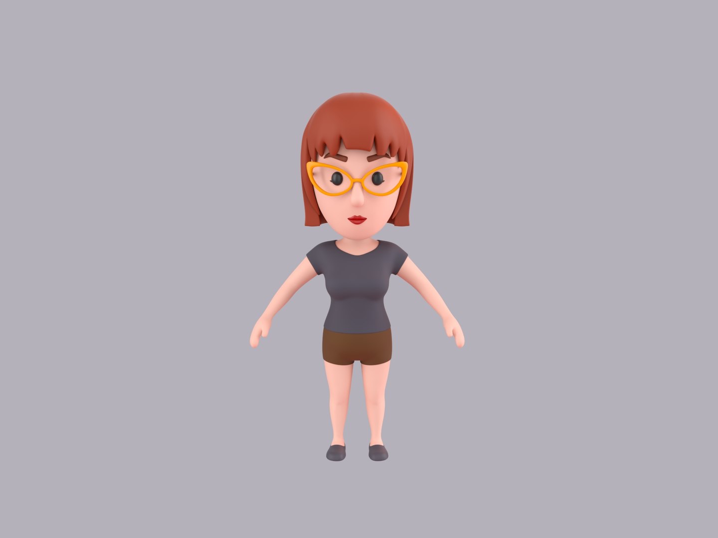 Cartoon Female Character Rigged 114 Model - TurboSquid 2383493