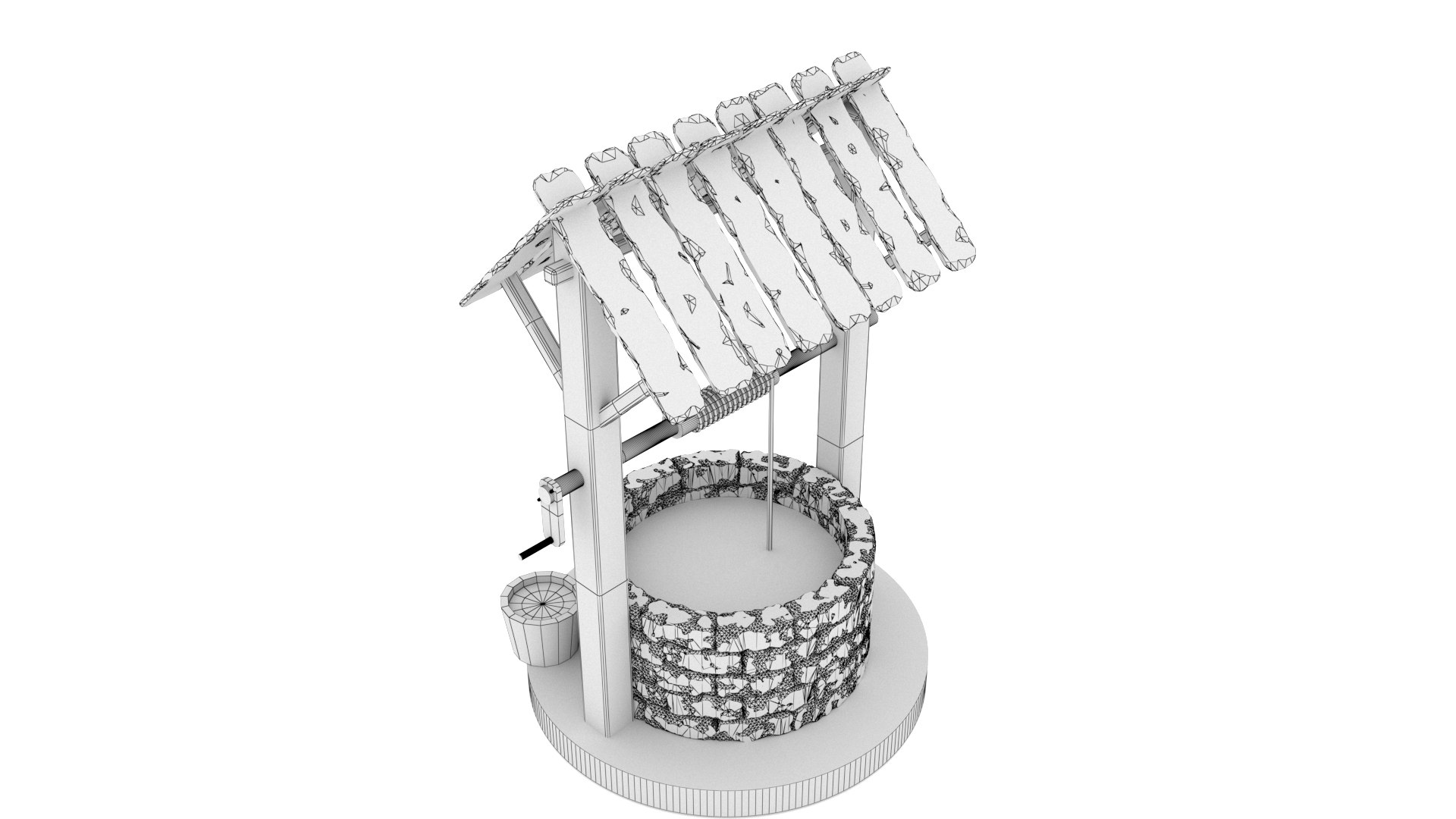 3D Old Water Well - TurboSquid 2102017