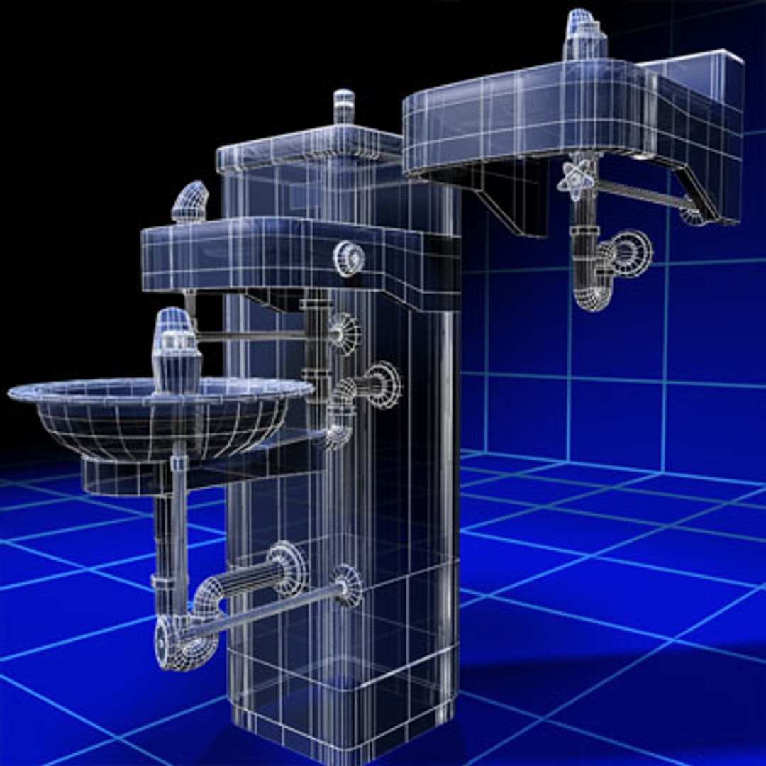 3d Dxf Drinking Fountain 01