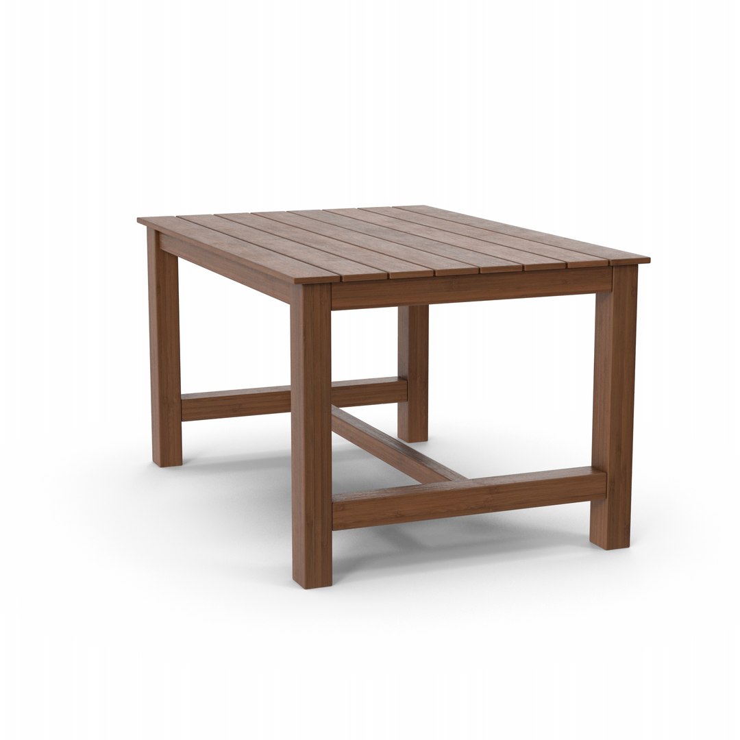 3D Table Dark Wood - TurboSquid 2256137