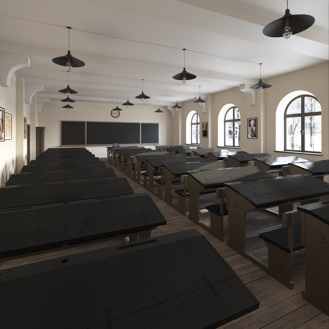 3D Vintage Classroom 1 Model - TurboSquid 2009344