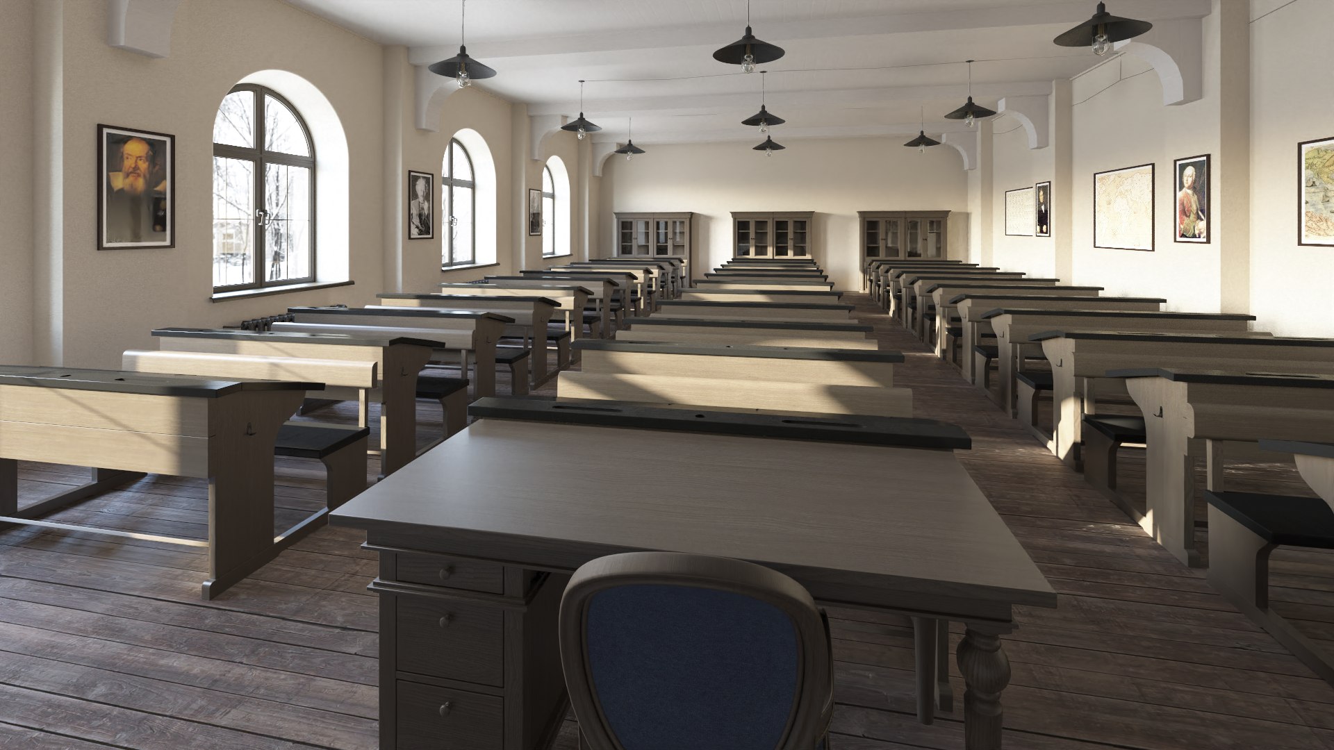 3D Vintage Classroom 1 Model - TurboSquid 2009344