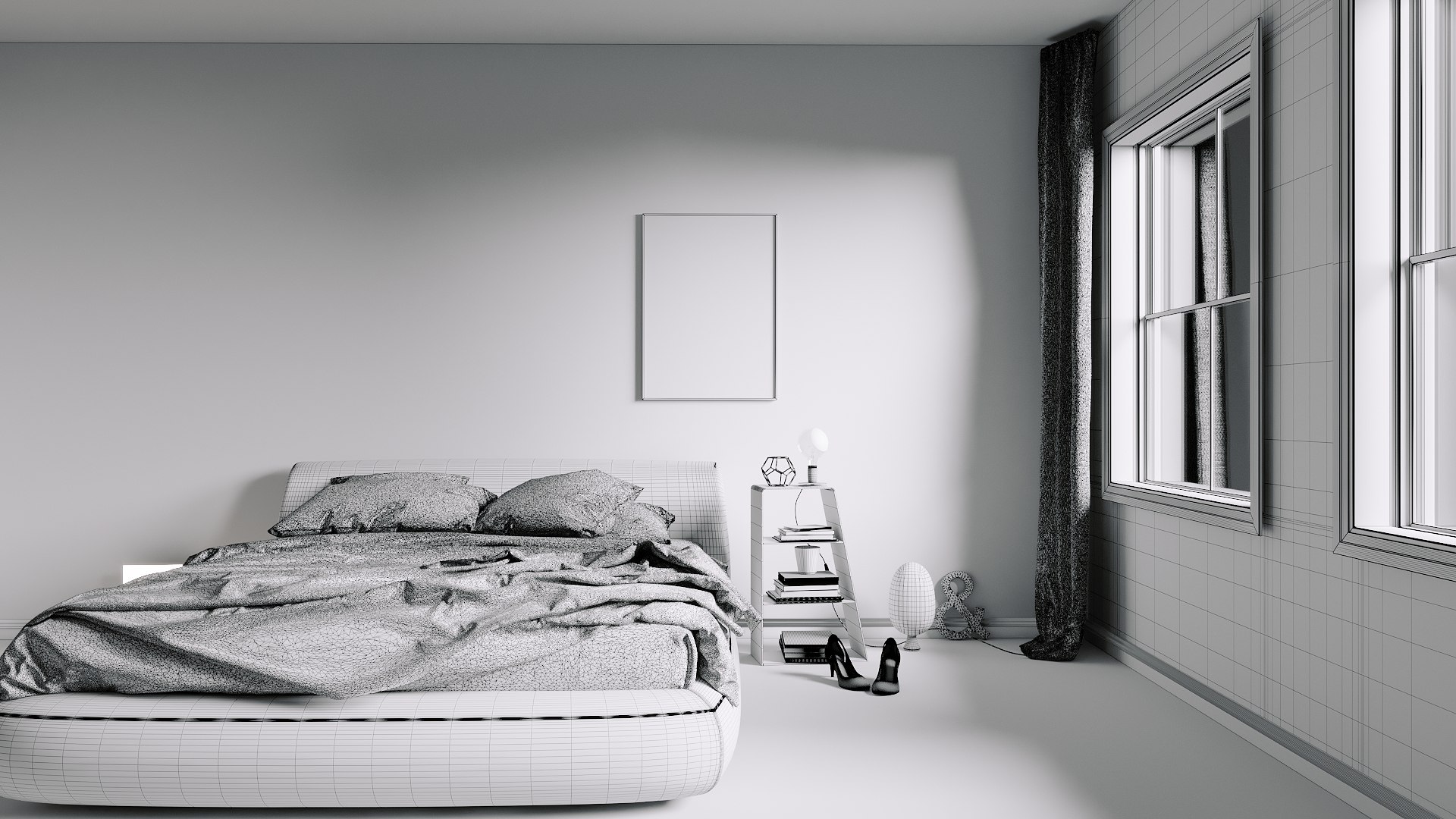 3D Best Bedroom Scene 01-C4D-Vray - TurboSquid 1873587