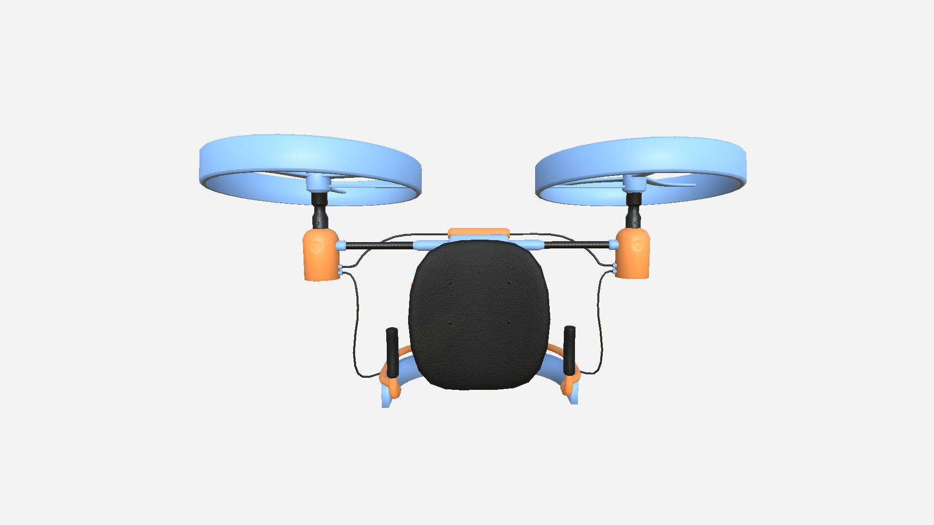 3D Jetpack Electric B09 Blue Orange - SciFi Character Design Model ...