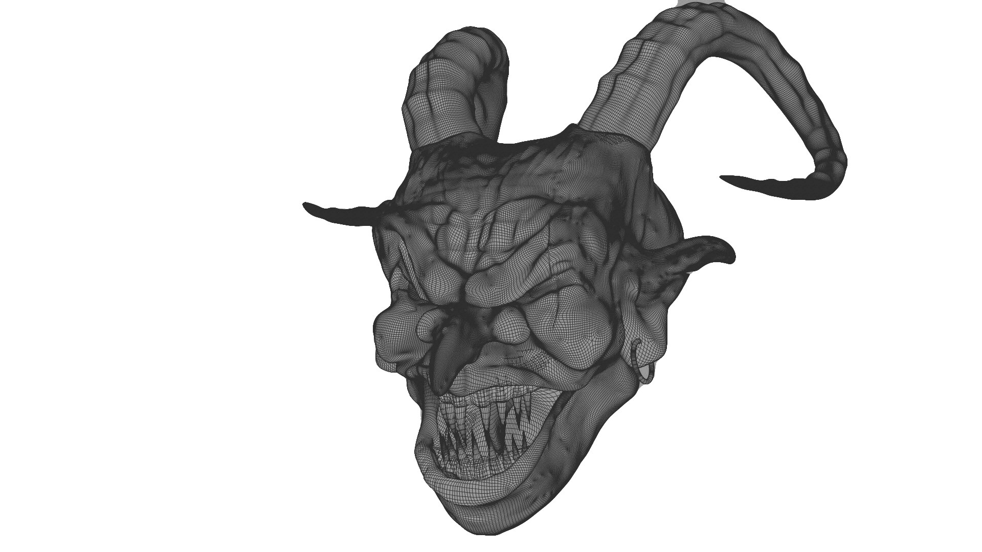 3D Model 3D KRAMPUS MASK V2 - TurboSquid 1996311