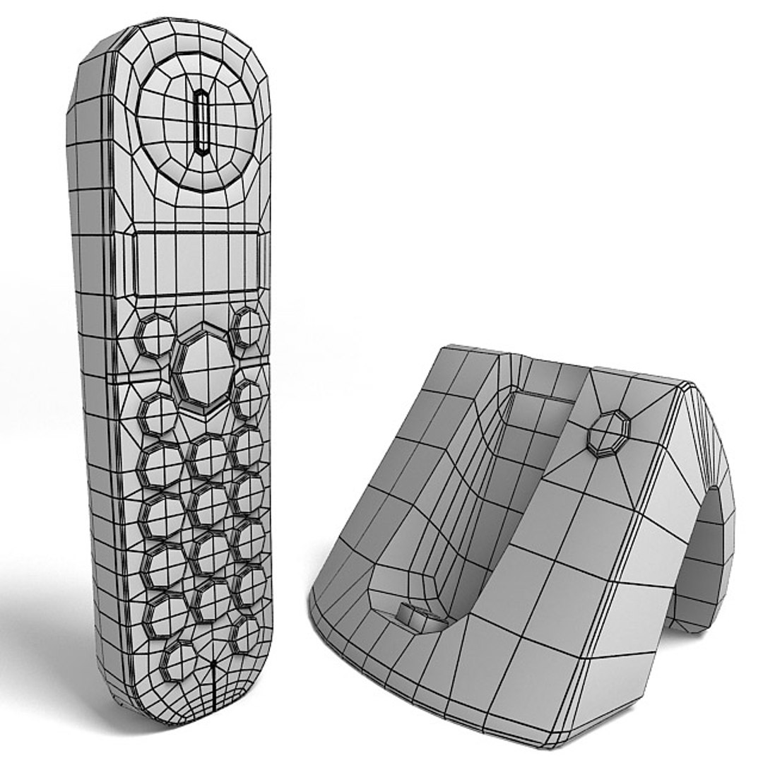 Digital Cordless Phone 3d Model