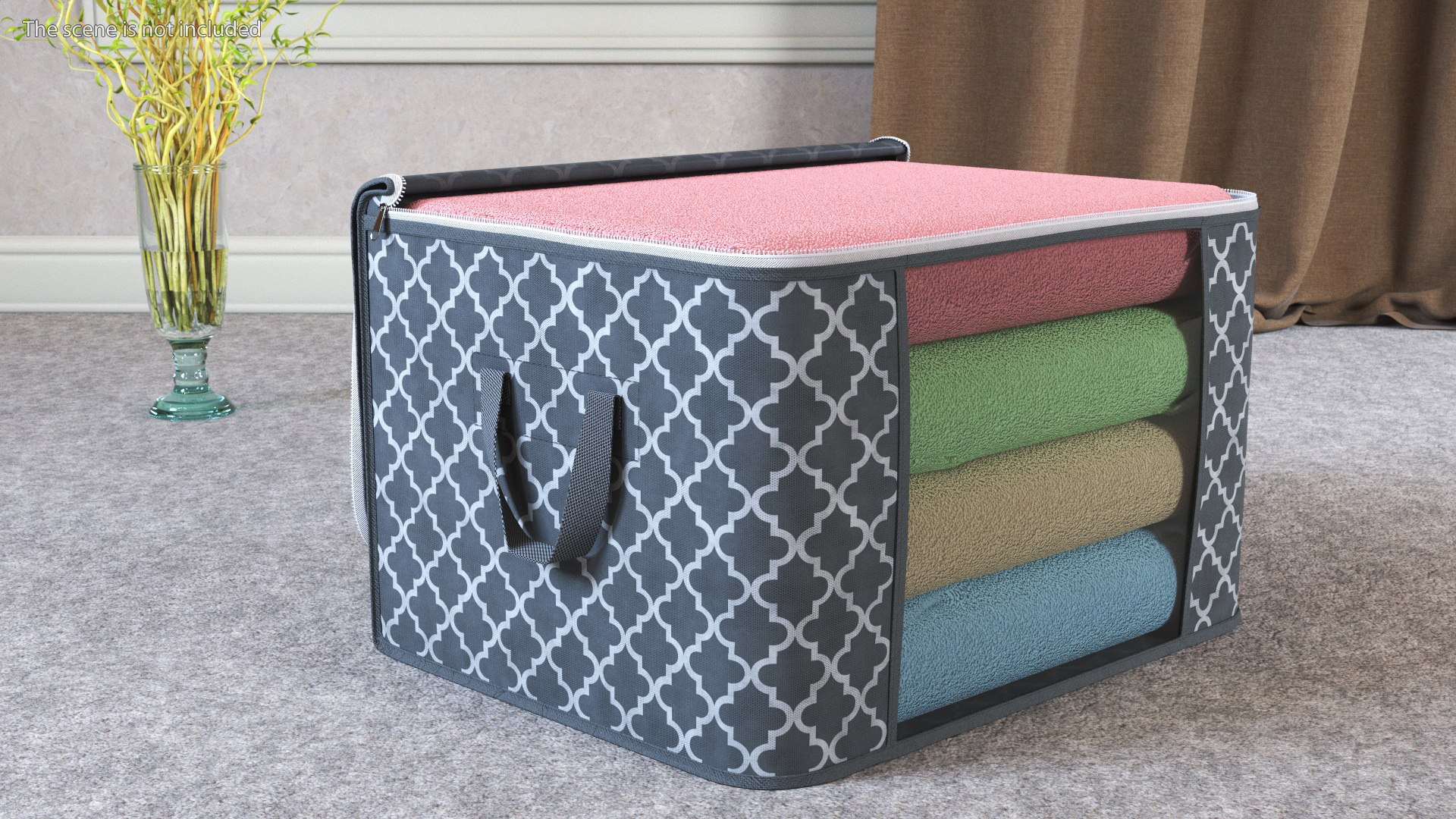 3D Fabric Storage Container Grey Open - TurboSquid 2130181