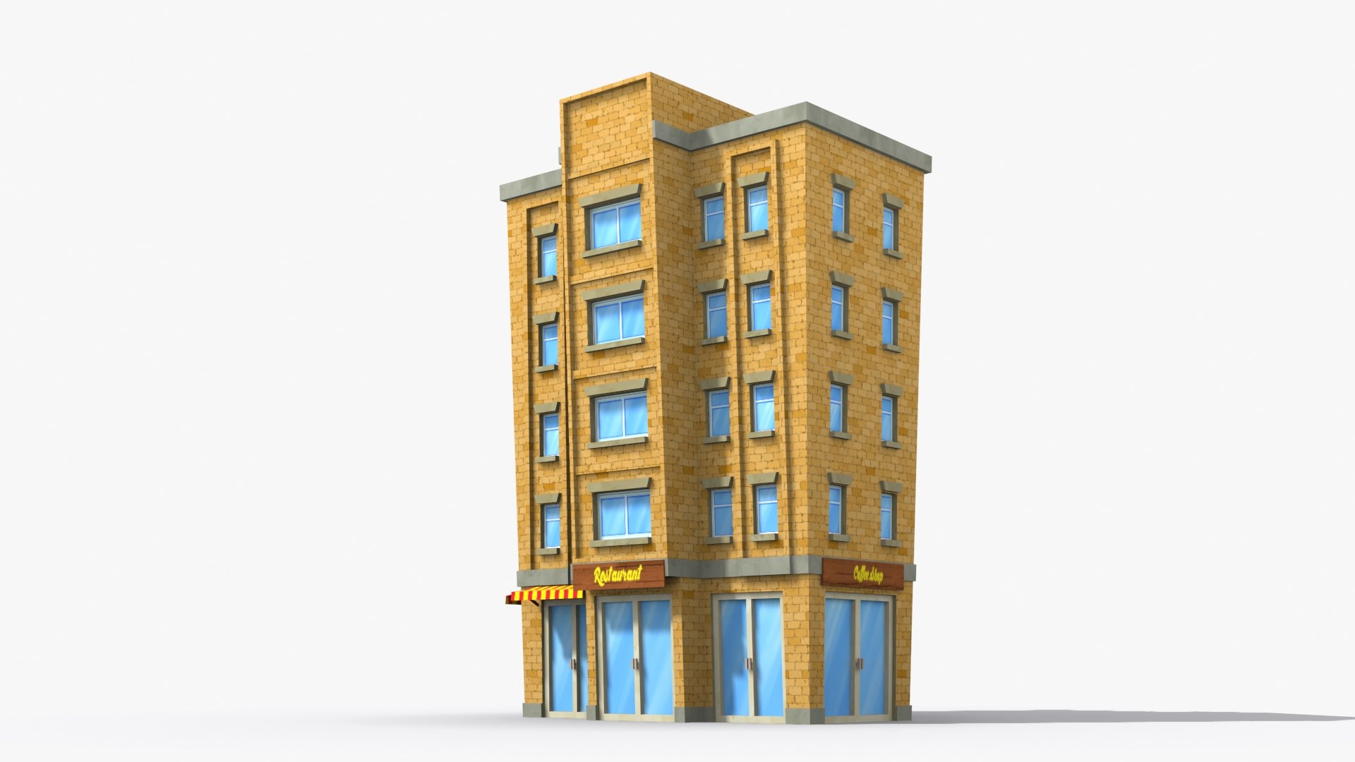 Cartoon Building x33 3D model - TurboSquid 1833428