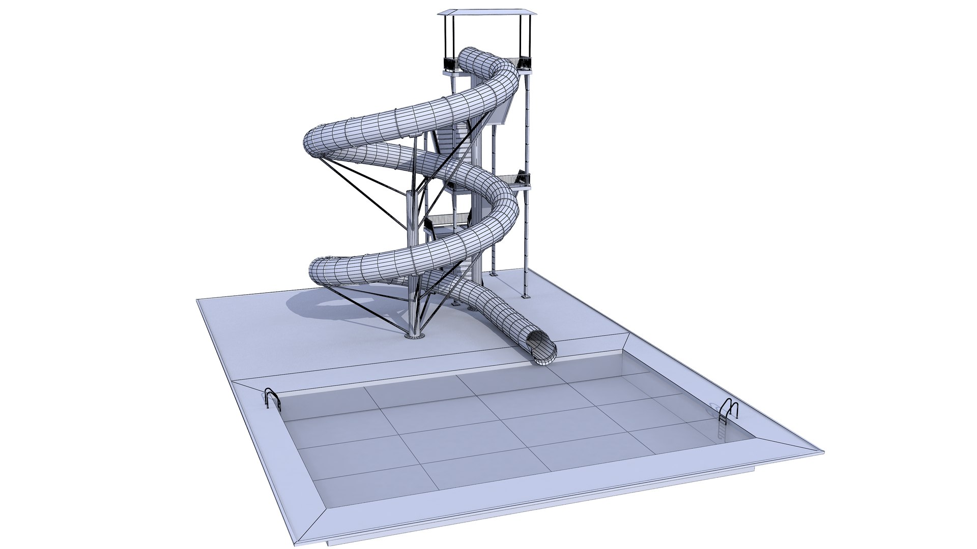 Water Slide 3D Model - TurboSquid 1662972