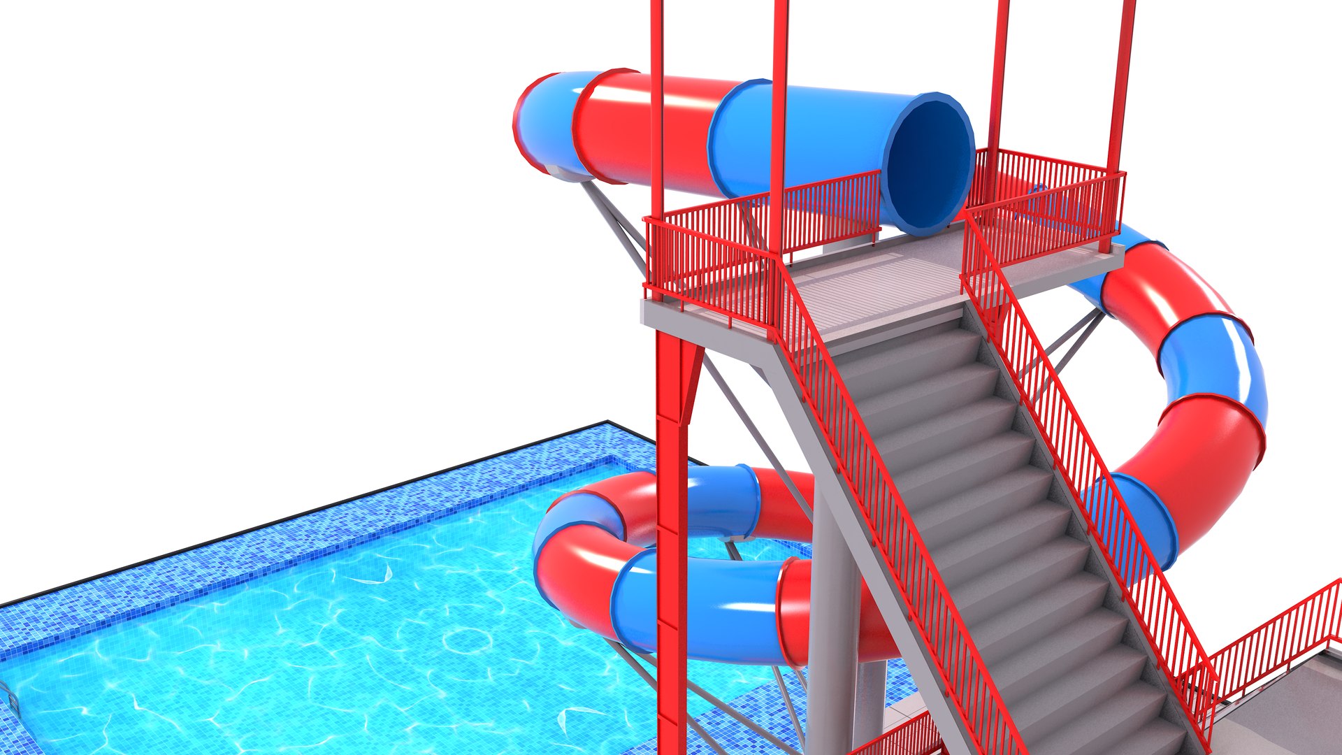 Water Slide 3D Model - TurboSquid 1662972