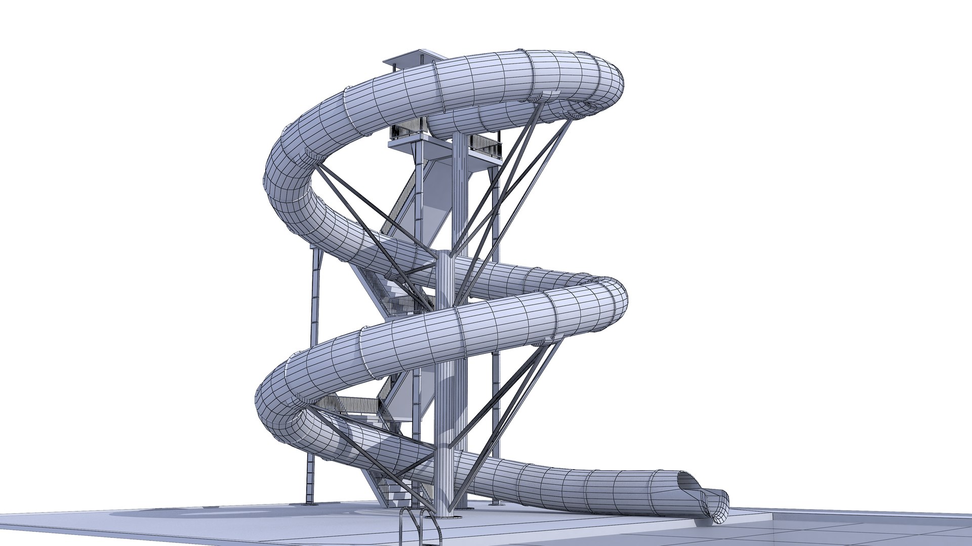 Water Slide 3D Model - TurboSquid 1662972