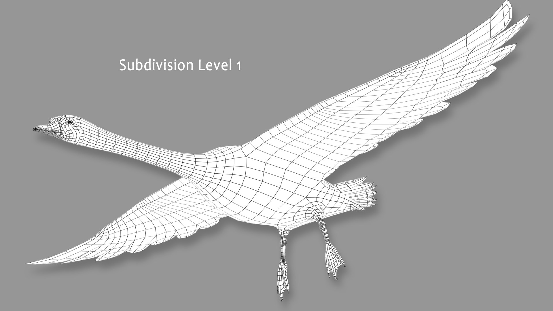Flying Swan 3d Model
