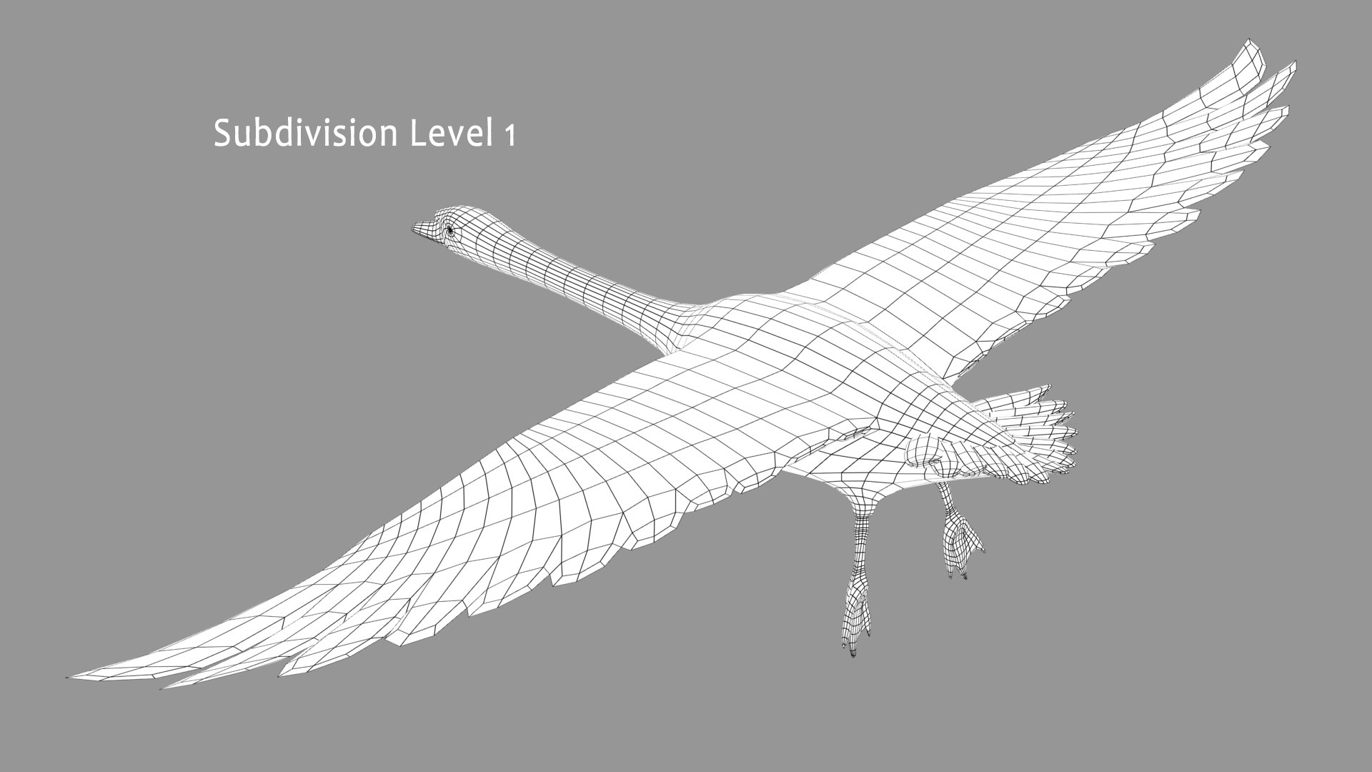 Flying Swan 3d Model