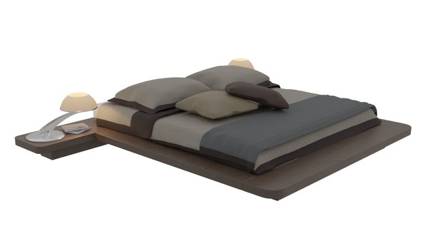 Bed FILEMONE - OVIDIO BB ITALIA -photorealistic-realistic-3d model ...