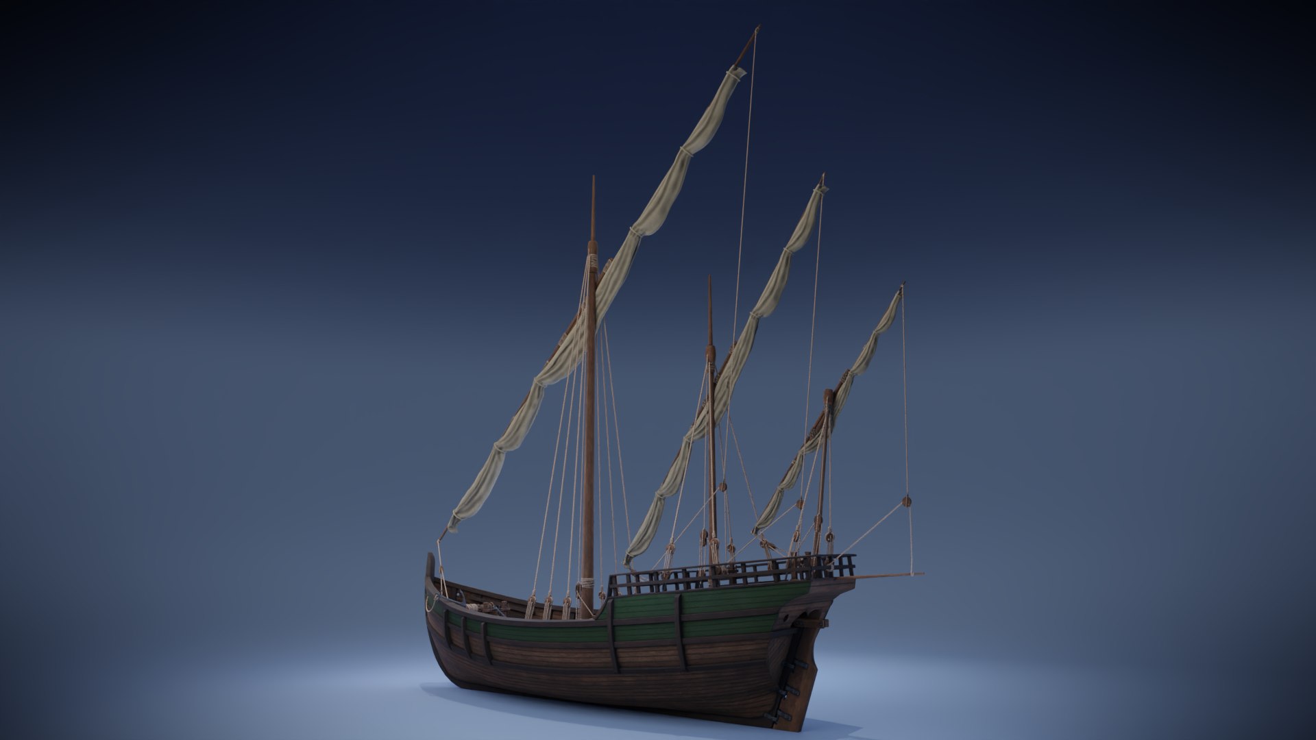 3D Caravel Model - TurboSquid 1747887