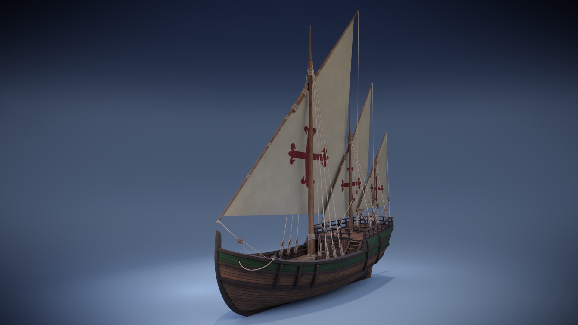 3D Caravel Model - TurboSquid 1747887