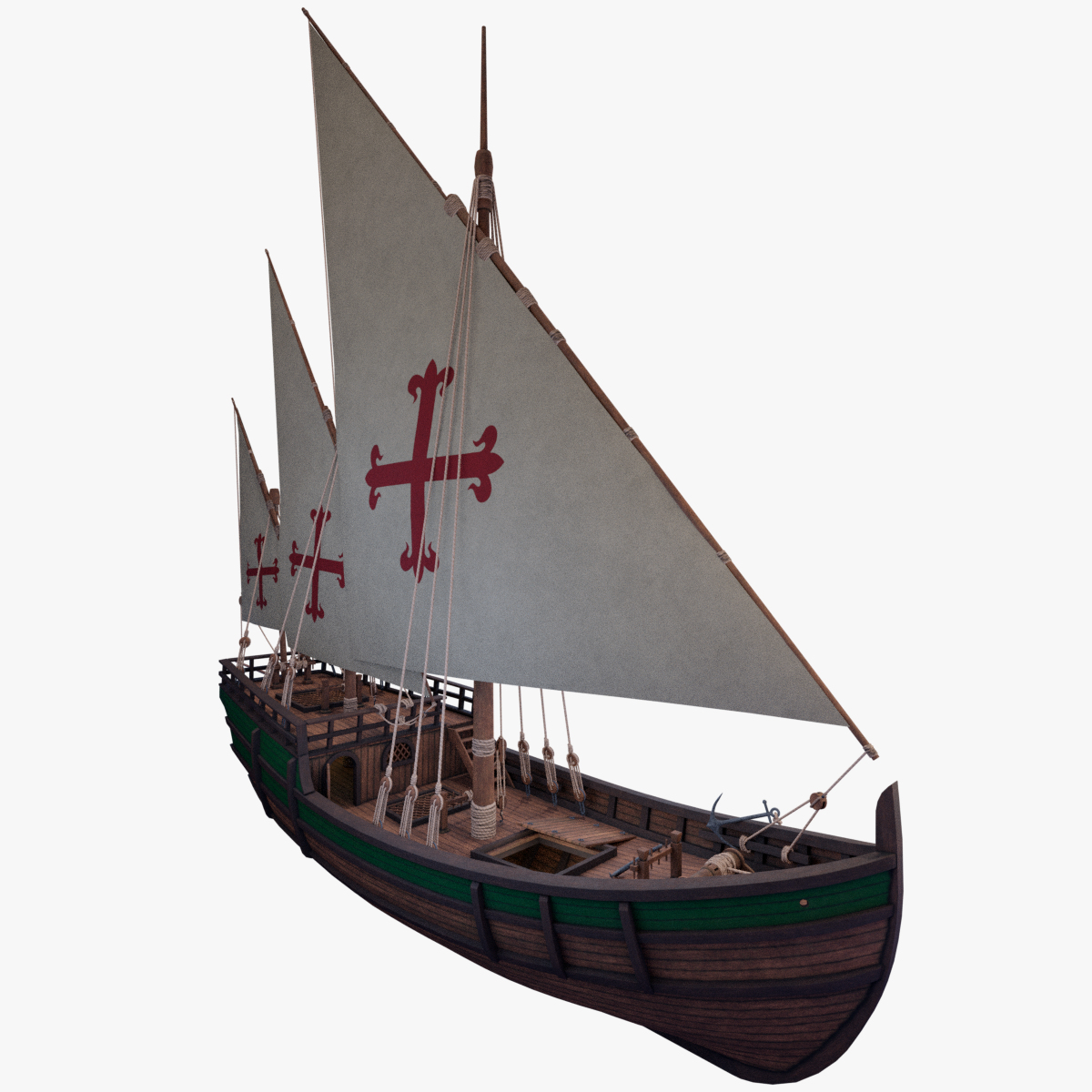 3D Caravel model - TurboSquid 1747887