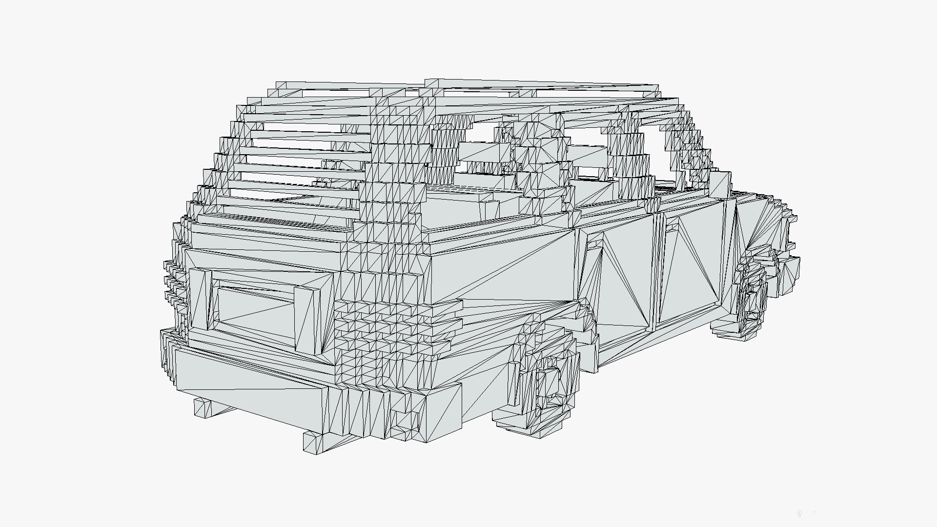 Voxel Wagon Car 3D Model - TurboSquid 2309578