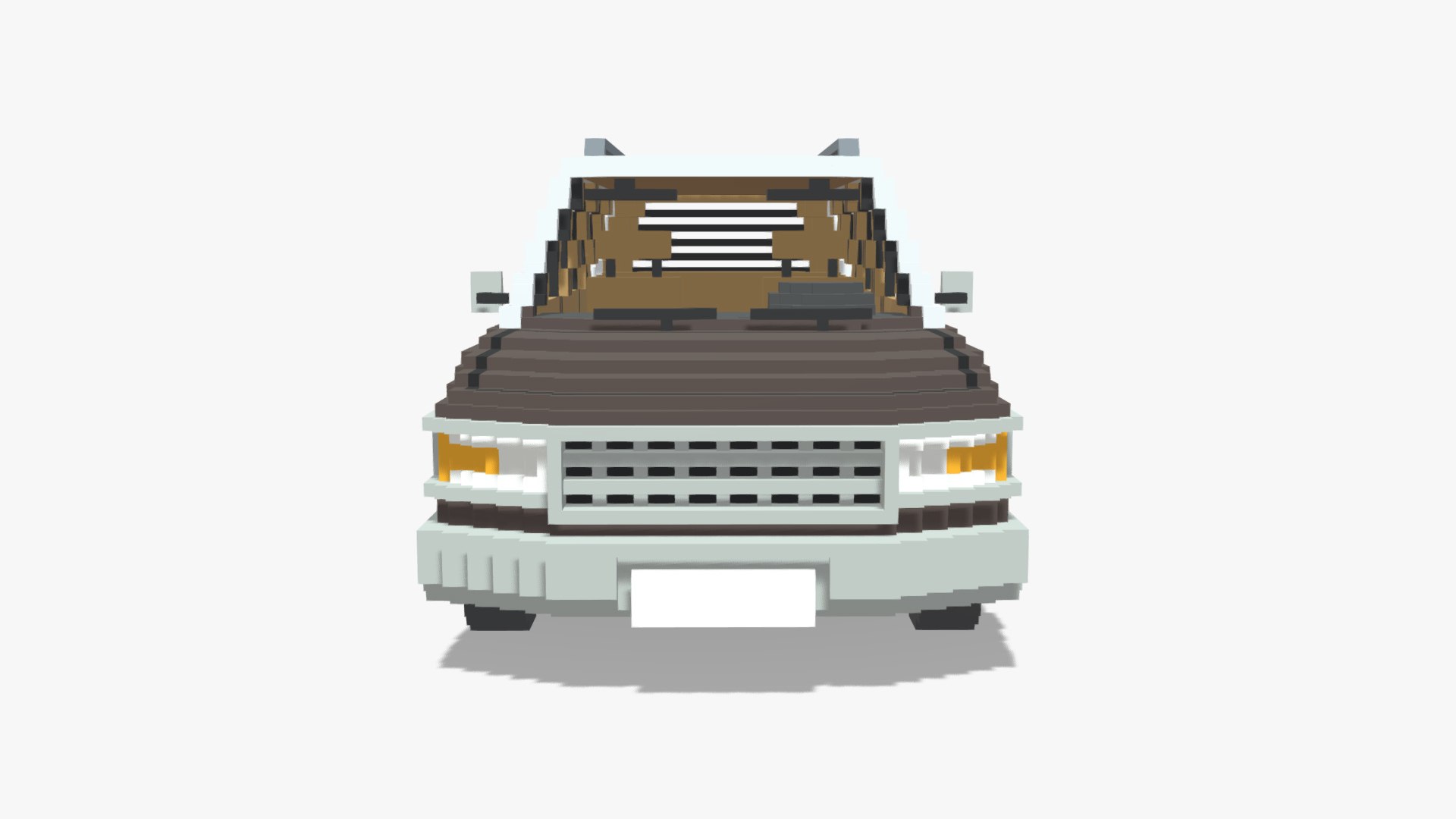 Voxel Wagon Car 3D Model - TurboSquid 2309578