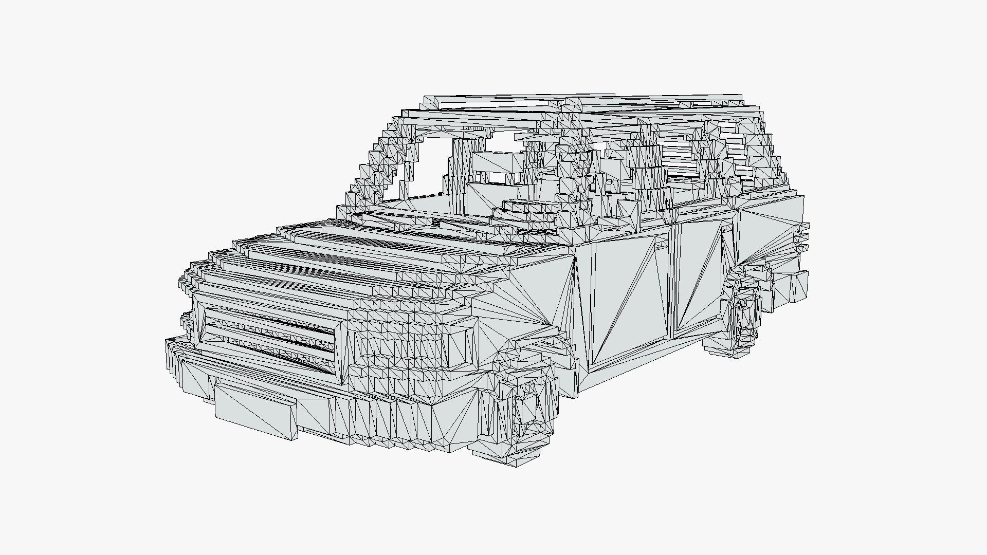 Voxel Wagon Car 3D Model - TurboSquid 2309578