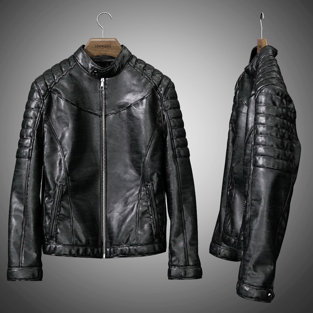 3D Mens Leather Jacket Model - TurboSquid 1369241