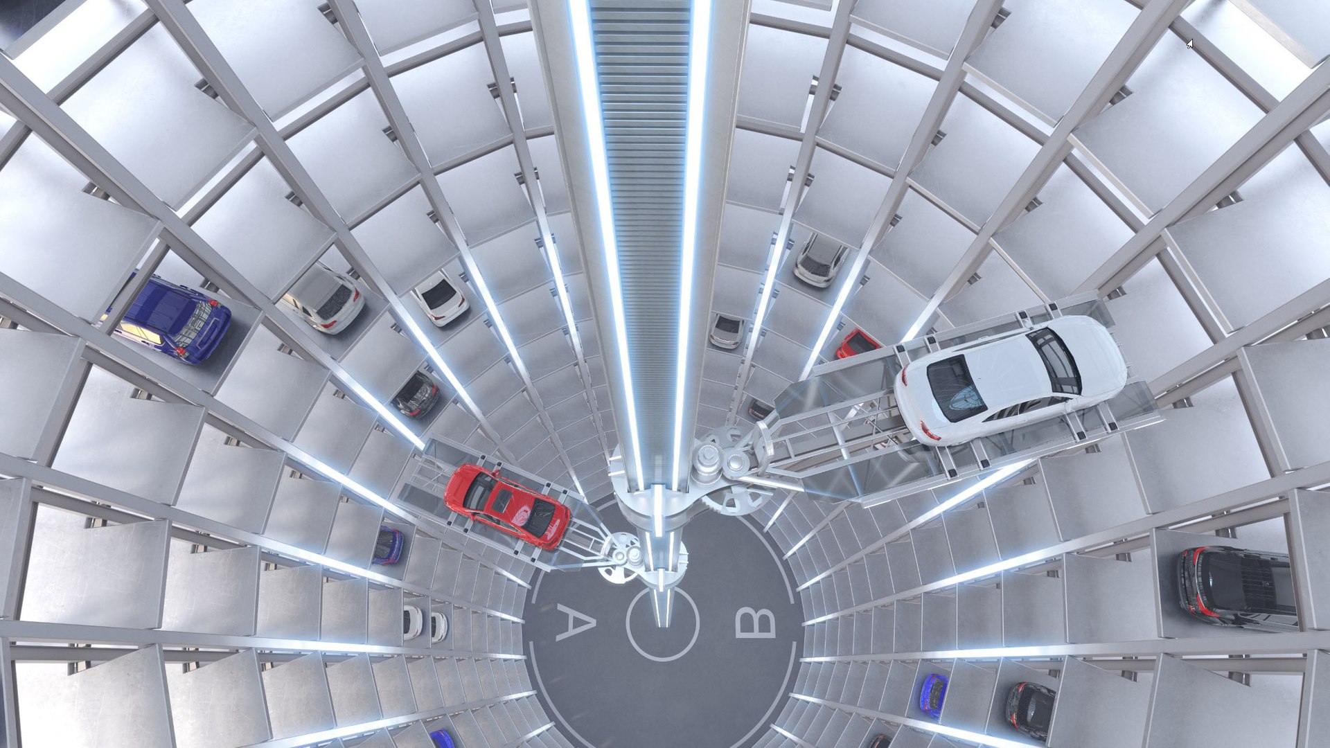 3D Model Automated Car Parking With Animation - TurboSquid 2392957