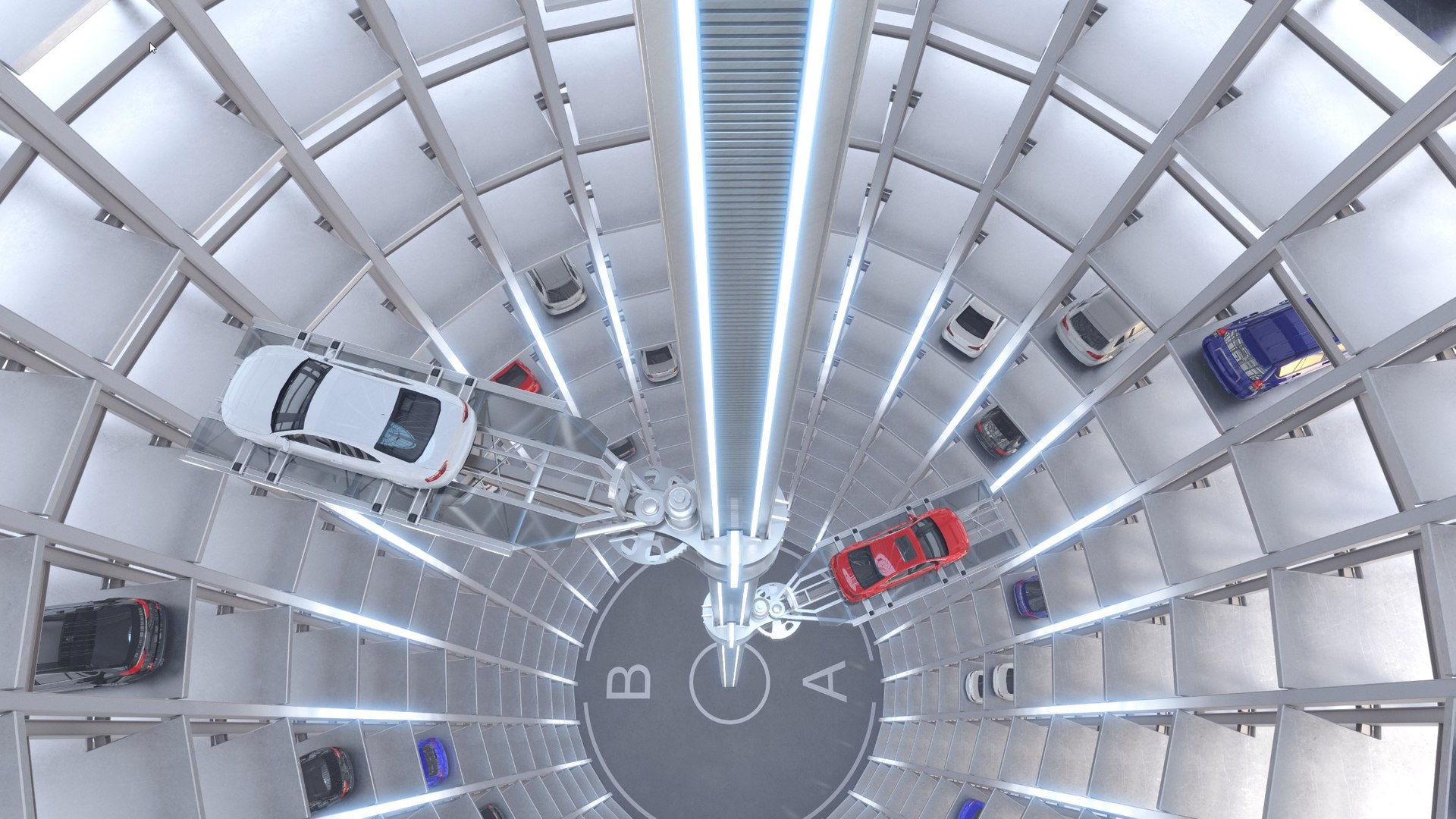 3D Model Automated Car Parking With Animation - TurboSquid 2392957