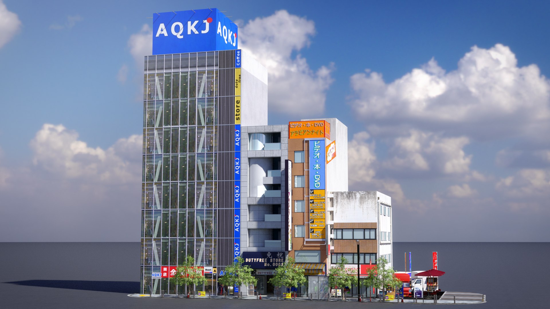 3D Model Japanese Streetscape Akihabara 0002 - TurboSquid 2276246