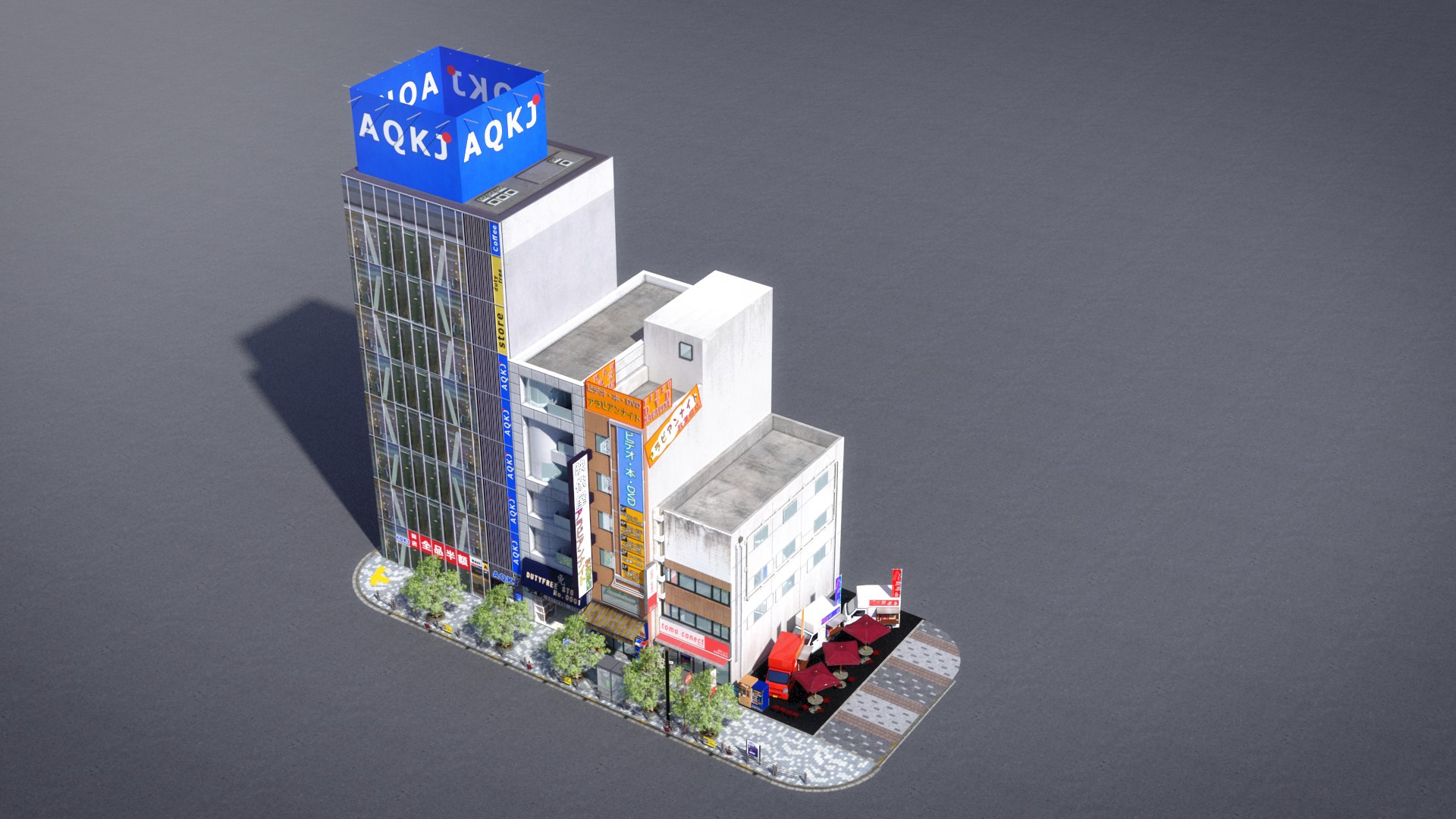 3D Model Japanese Streetscape Akihabara 0002 - TurboSquid 2276246