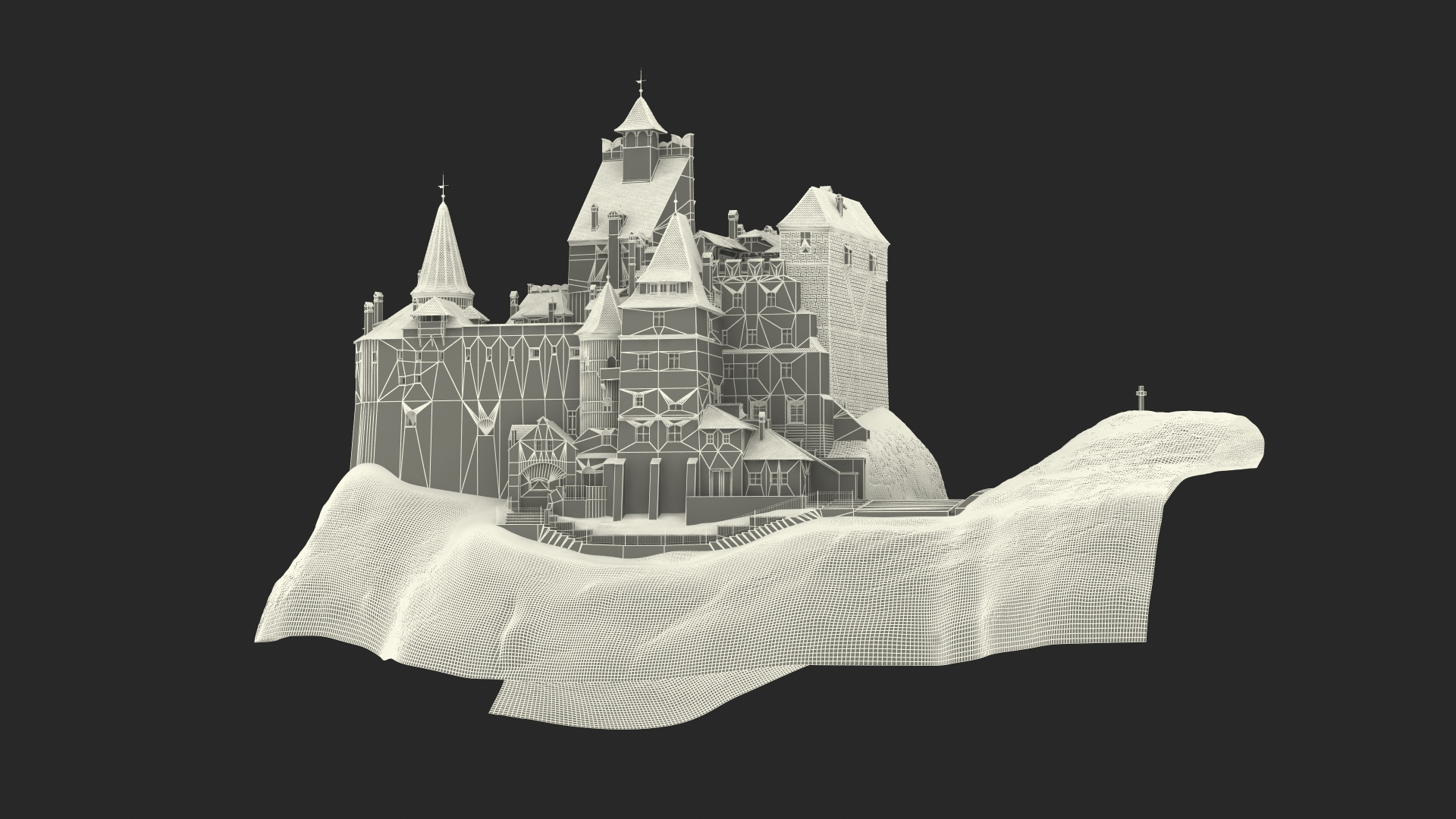 3D Bran Draculas Castle Model - TurboSquid 2169168