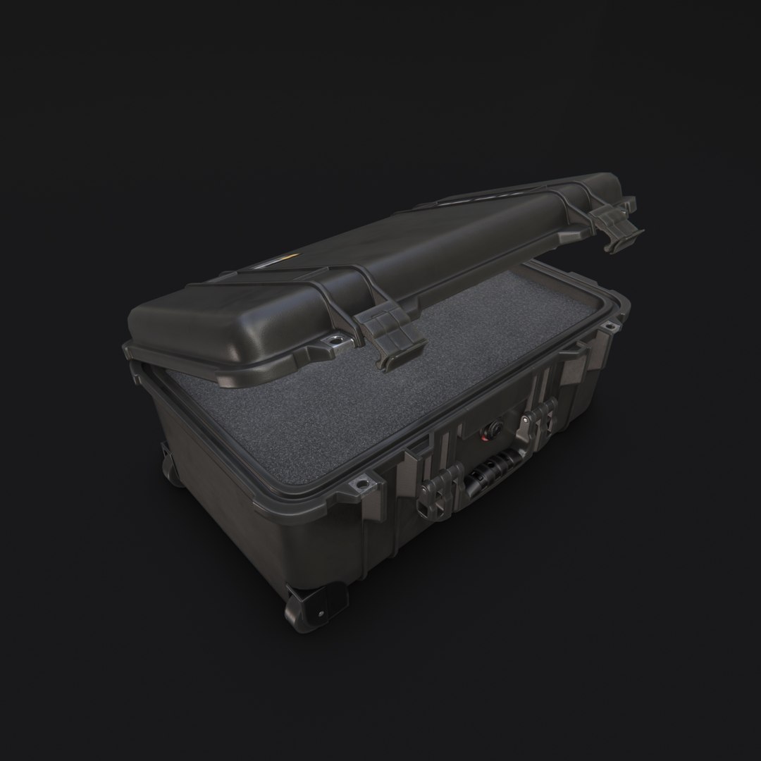 3D Pelican Case 1510 With Foam Black Lowpoly - TurboSquid 2076008