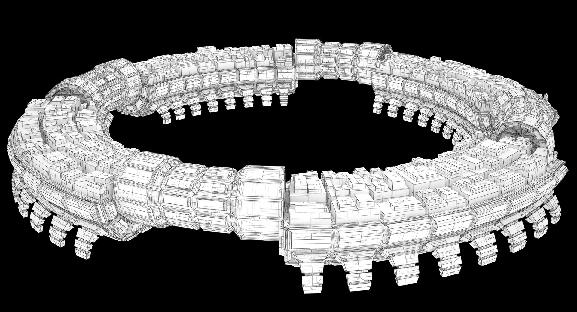 3D Model Ocean Flying City - TurboSquid 1200781