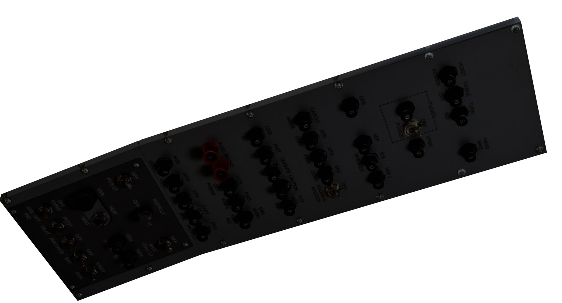 3D Bell 407 - Helicopter Cockpit - Overhead Panel - TurboSquid 2104216