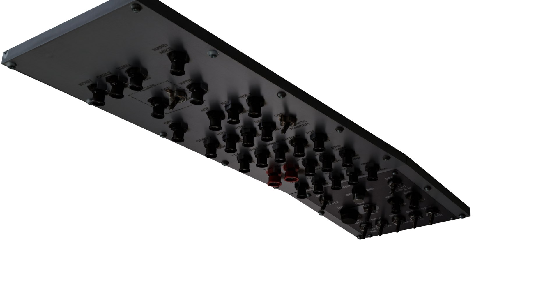 3D Bell 407 - Helicopter Cockpit - Overhead Panel - TurboSquid 2104216