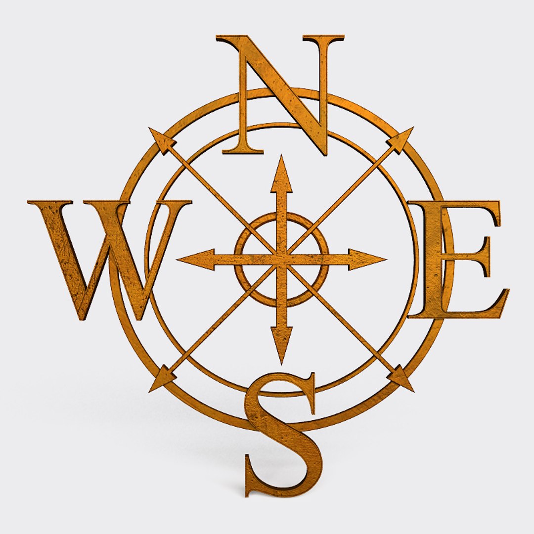 3d lwo wind rose symbol