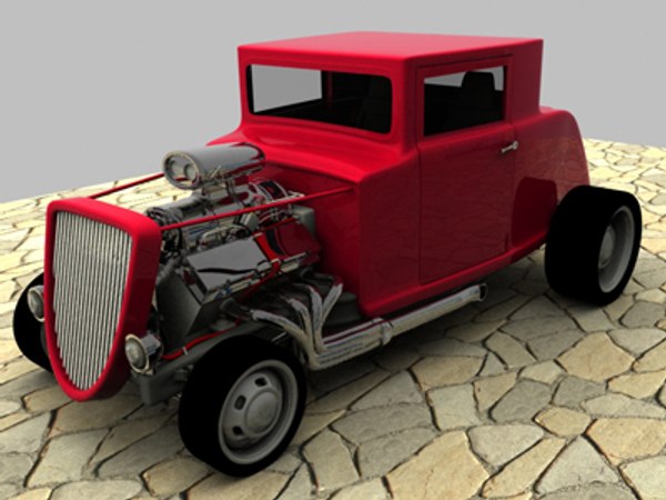 custom hot rod 3d model