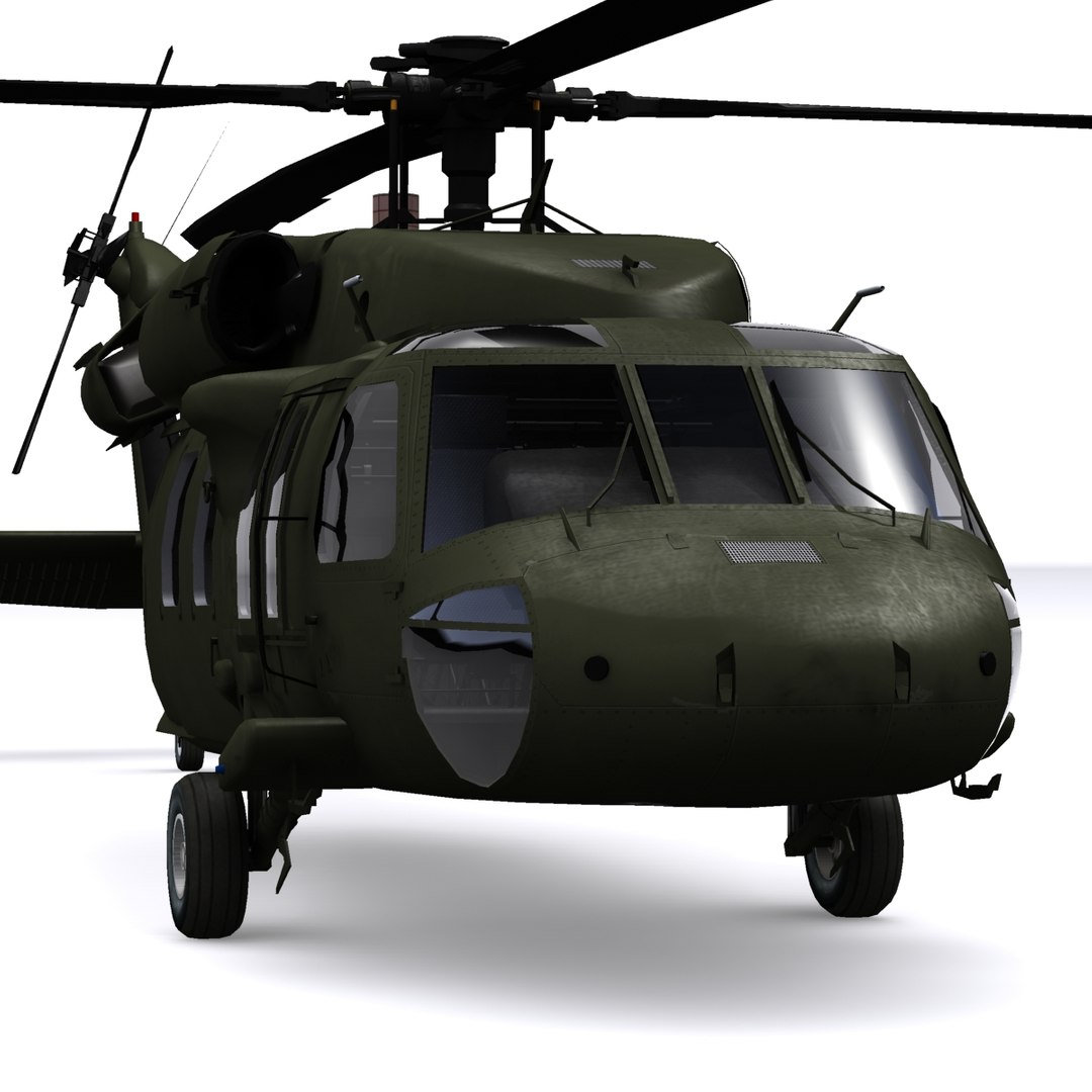 uh-60 black hawk helicopter 3d 3ds