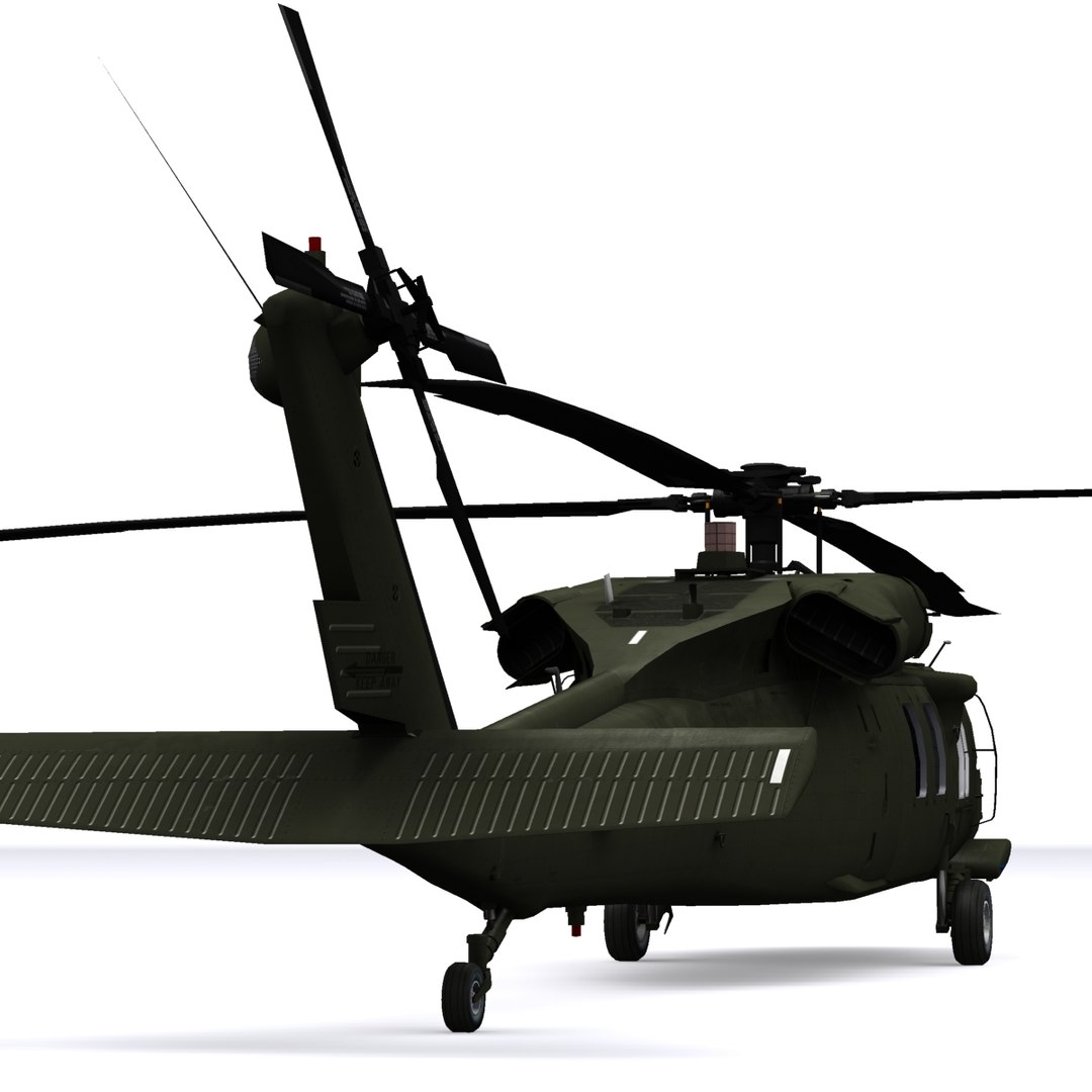 uh-60 black hawk helicopter 3d 3ds