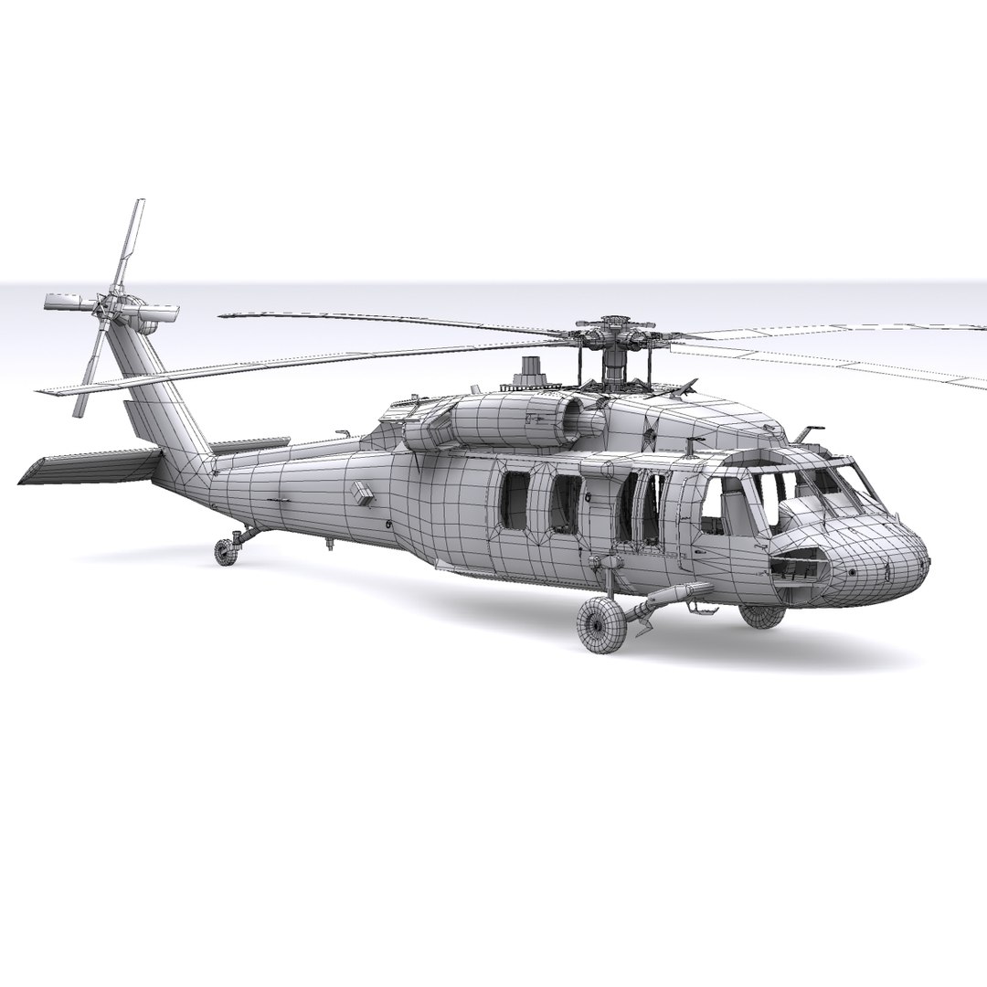 uh-60 black hawk helicopter 3d 3ds