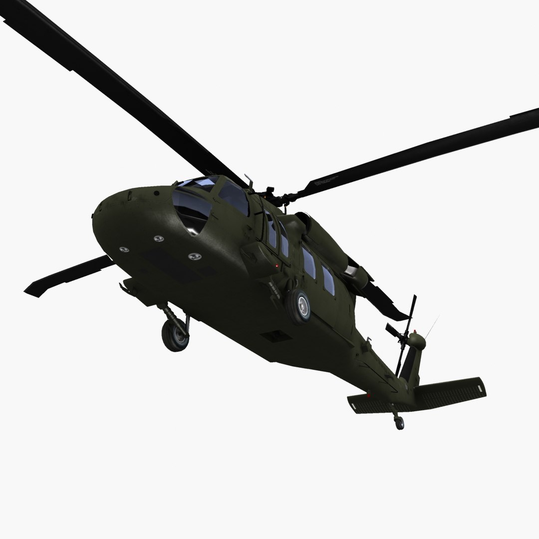 uh-60 black hawk helicopter 3d 3ds